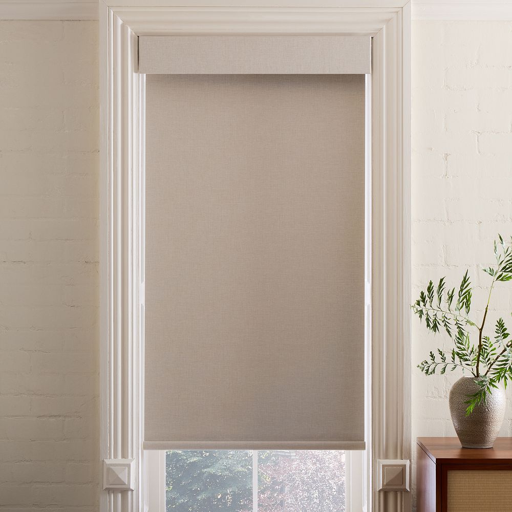 Custom Basketweave Blackout Roller Shade | West Elm