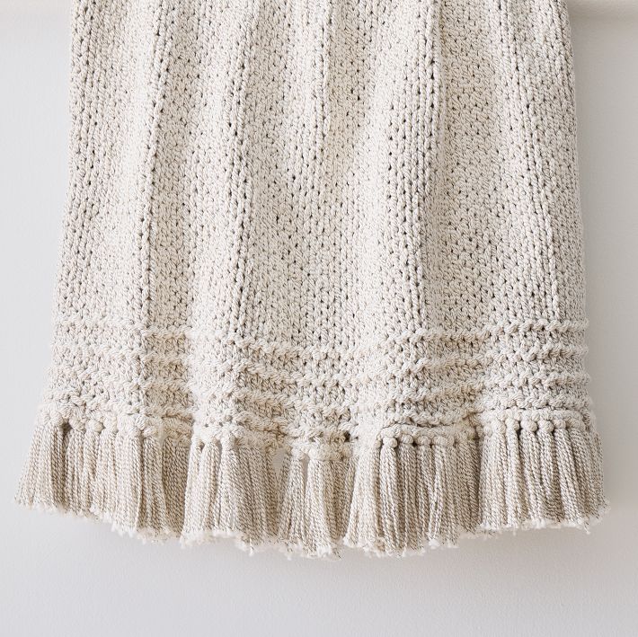 St. Jude Marled Fringe Knit Throw | West Elm