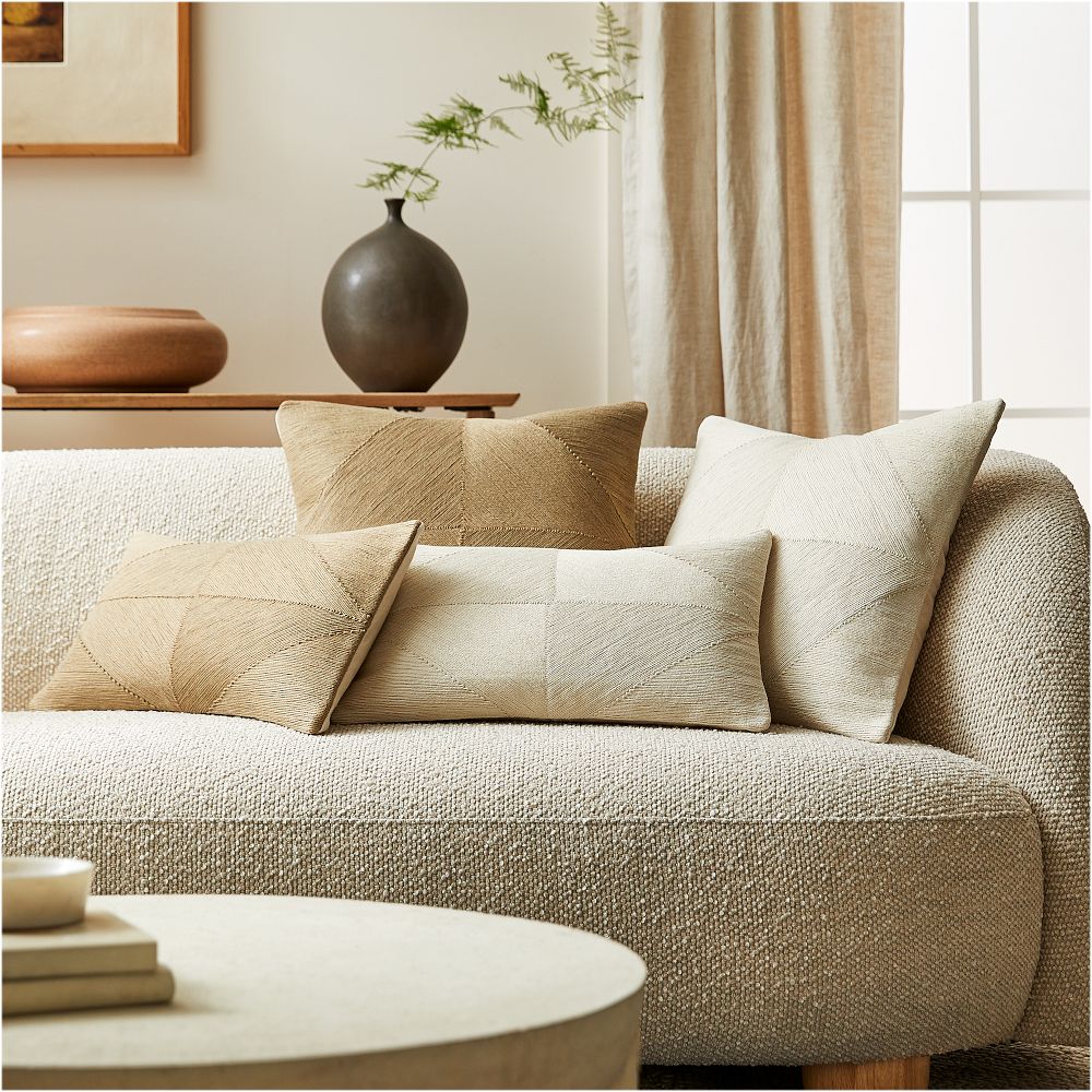 Jute Geo Pillow Cover | West Elm