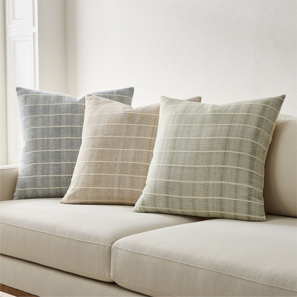 Corded Windowpane Pillow Cover | West Elm