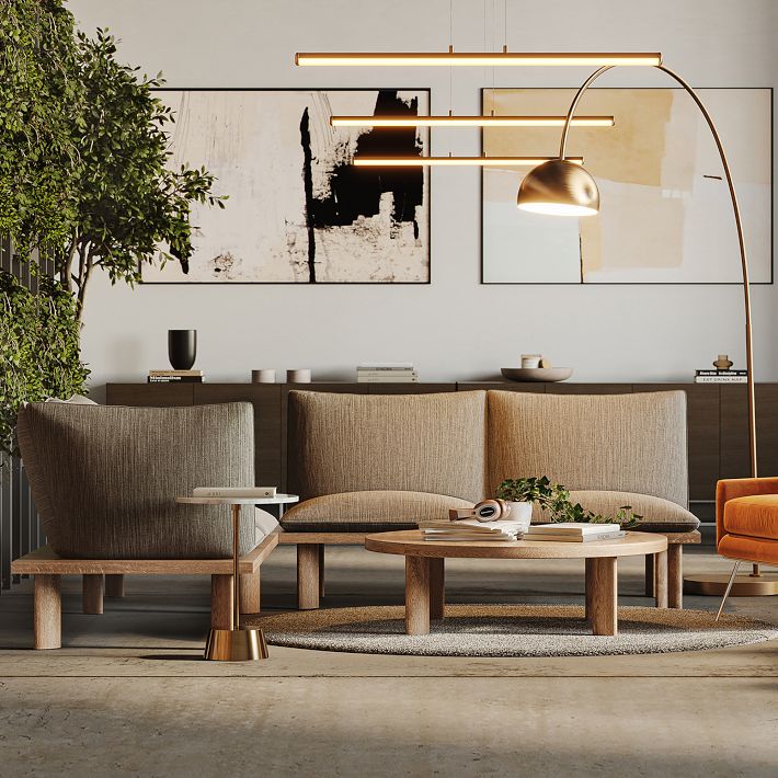 Boardwalk Corner Sectional w/ Table | West Elm