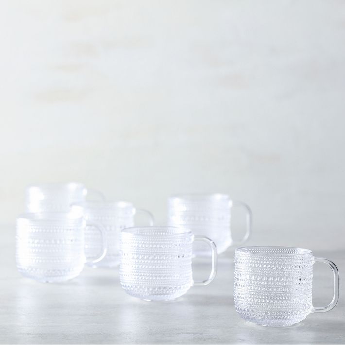 Jupiter Beaded Glass Coffee Cups (Set of 6) | West Elm