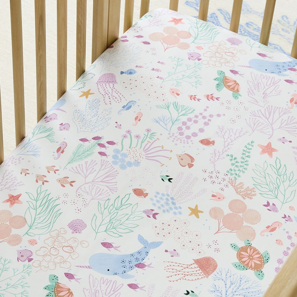 Ocean Swimmers Crib Sheet | West Elm
