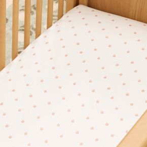 Organic Shadow Dot Crib Fitted Sheet | West Elm