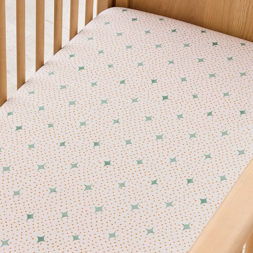 Star & Dots Crib Fitted Sheet | West Elm