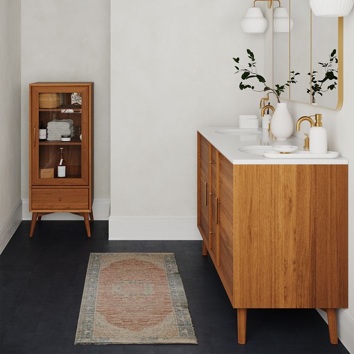 Vanity Unit With Basin 1000mm Modern Indigo Grey Gloss Bathroom 2 ...