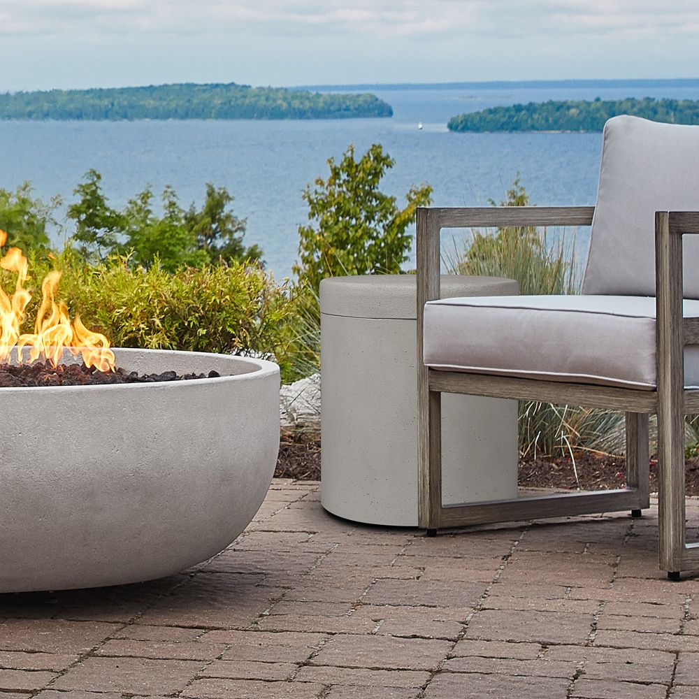 Xia Round Concrete Propane Tank Cover (22") | West Elm