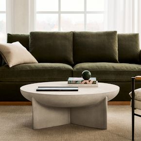 Monti Lava Stone Coffee Table | Modern Living Room Furniture | West Elm