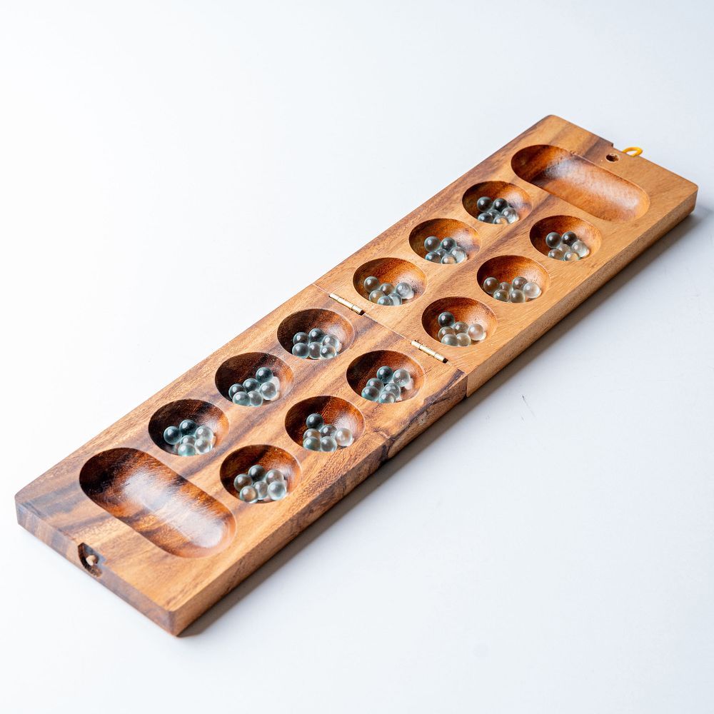 Mango Wood Mancala Game Board | West Elm