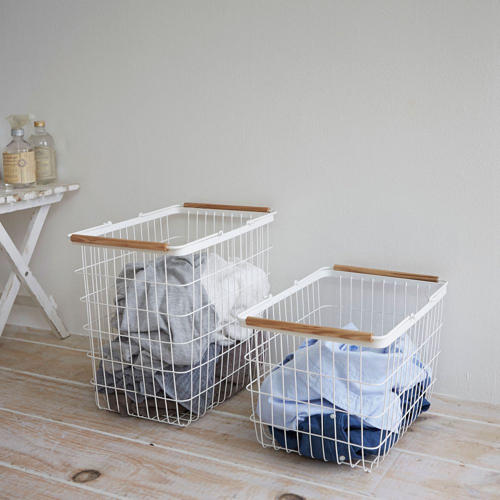 Yamazaki Wood Handle Baskets | West Elm