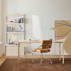 Tandem Desk & Free Standing Shelf Set | West Elm
