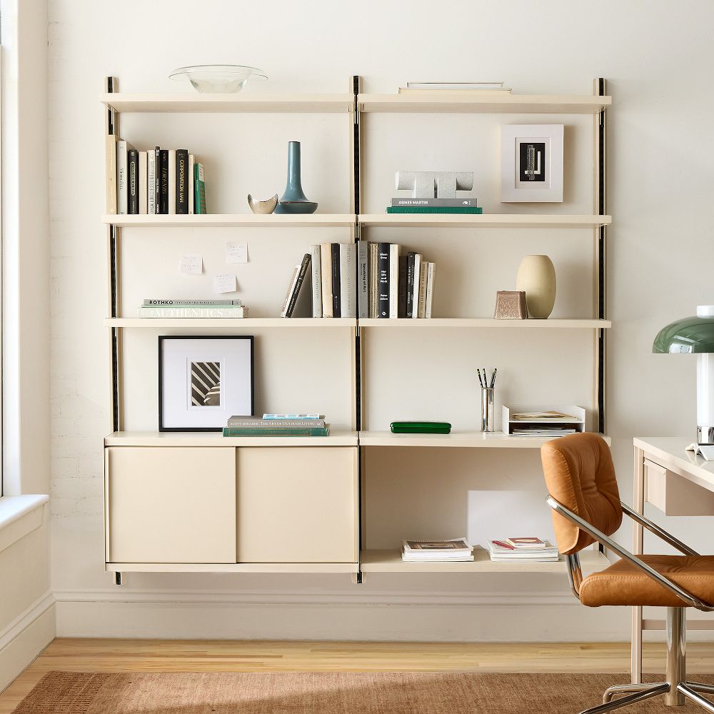 Tandem Modular Double Wide Open & Storage Shelf Set | West Elm