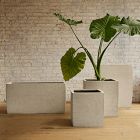 Curved Square Ficonstone Indoor/Outdoor Planters | West Elm