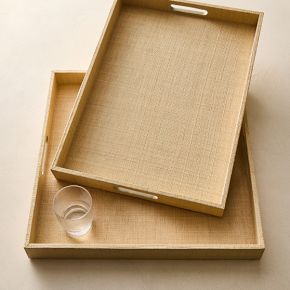 Woven Linen Tray | West Elm