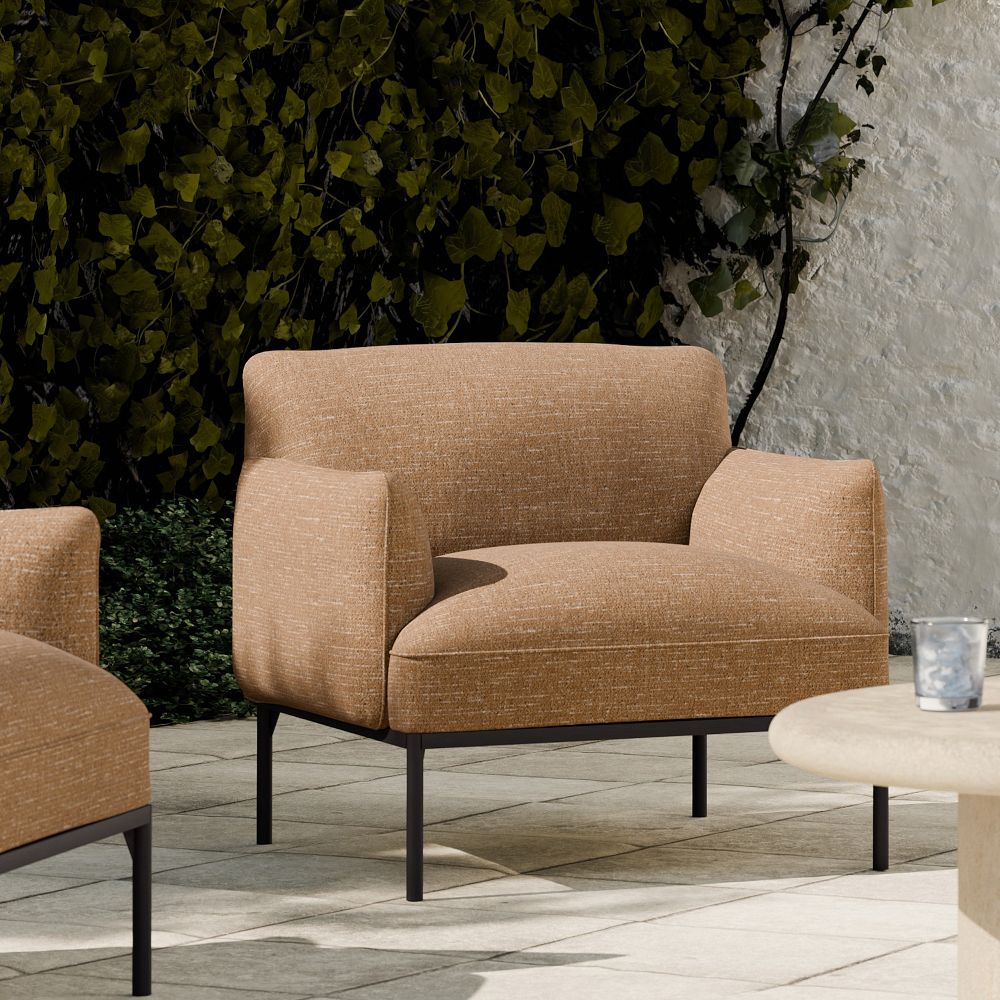 Penn Outdoor Lounge Chair, Bark Upholstery | West Elm