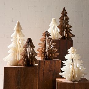 Decorative Punched Paper Tabletop Trees | West Elm