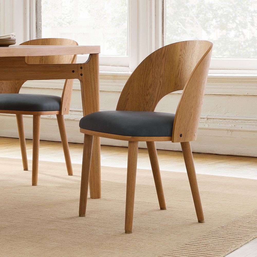 Boerum Plywood Back Leather Dining Chair | West Elm