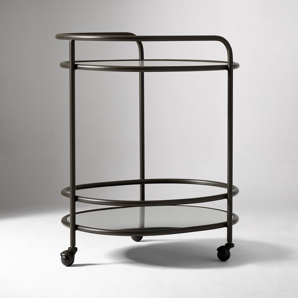 Open Box: Albee Bar Cart - Anthracite | West Elm