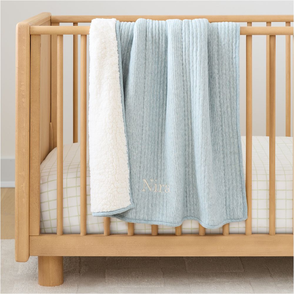 Cozy Jersey Linear Cloud Baby Blanket | West Elm