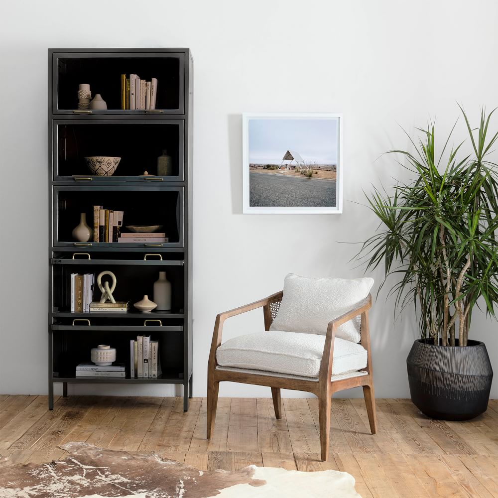 Iron & Glass Tall Barrister Cabinet 32" | West Elm