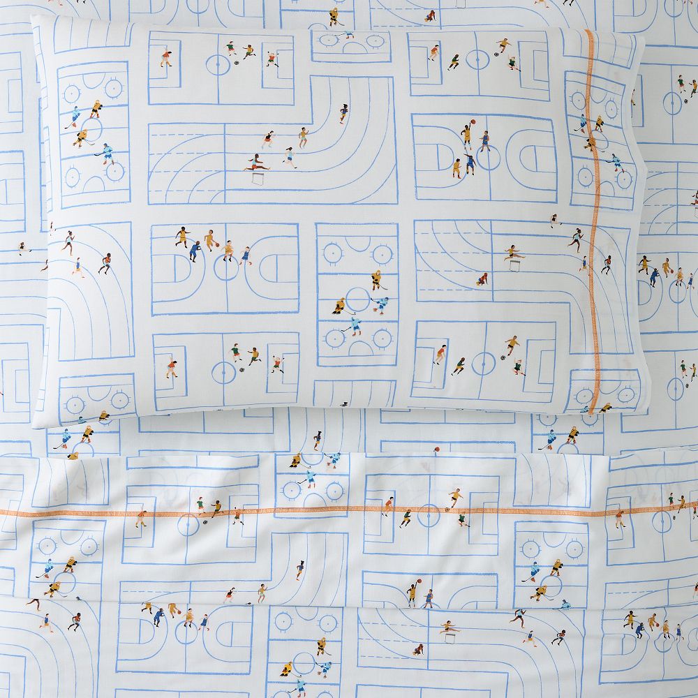 Varsity Team Sheet Set, 100% Cotton | West Elm