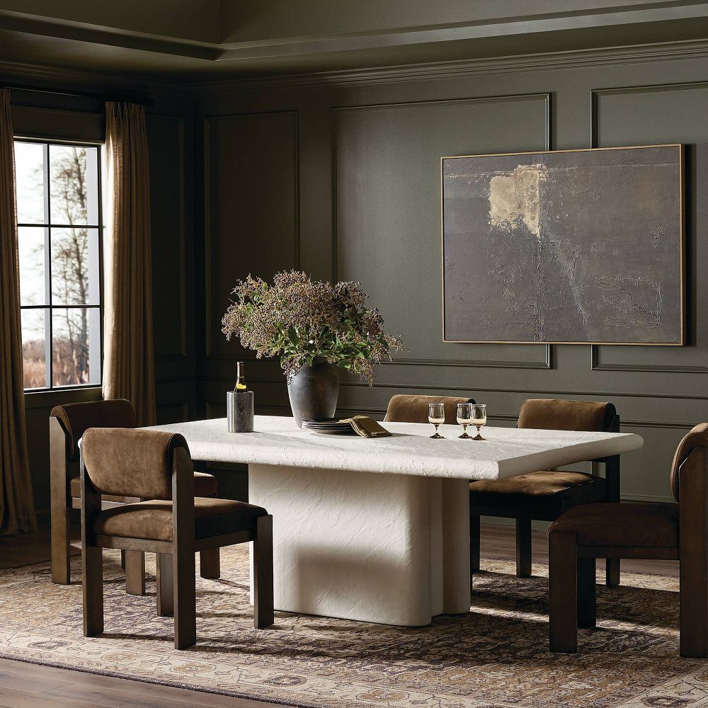 Ocran Dining Table (84") Solid Concrete | West Elm