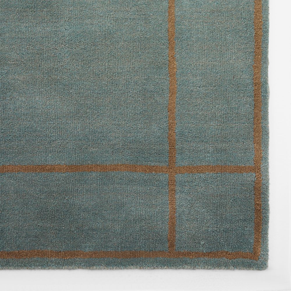 Kelsey Grid Wool Jute Rug Swatch | West Elm