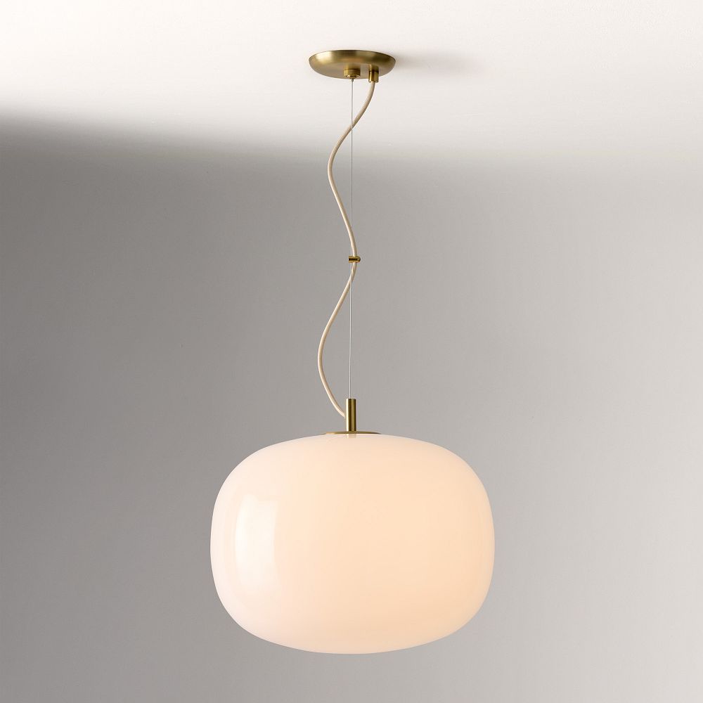 Aria Rounded Rectangle Glass Pendant | West Elm